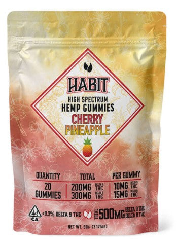 Habit Delta 9 Delta 8 gummies High Spectrum Hemp Gummies 500mg – White ...